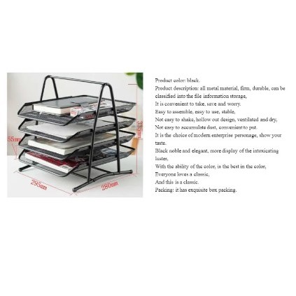 4 Layer Desk File Organizer Document Paper Tray | Shopee Philippines