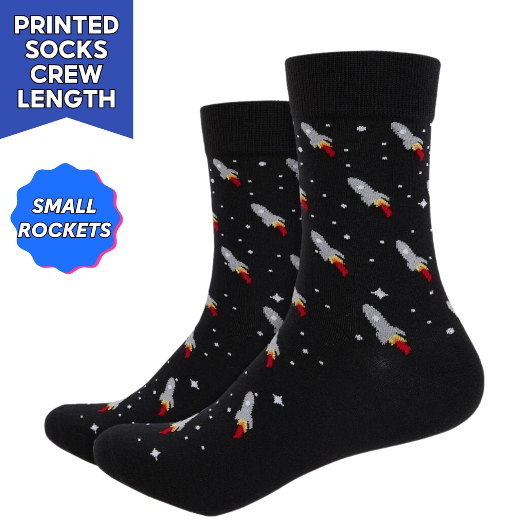 IDENTITY Apparel Small Rockets Printed Crew Length Socks | Shopee ...