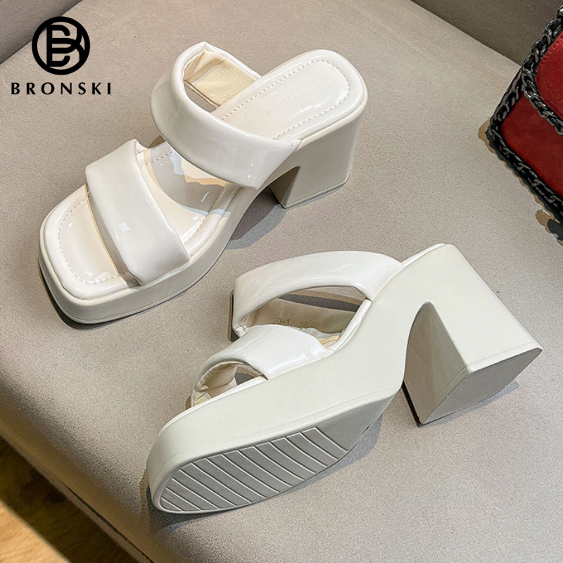 BRONSKI Sandals For Women With Heels Elegant Sandals Block Heels High ...