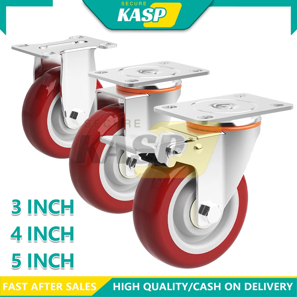 3''/ 4''/ 5'' Pu Push Caster Caster Wheel Heavy Duty Swivel Wheels ...