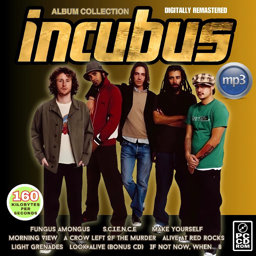 INCUBUS MP3 music CD for PCCDROM and compatibles (not playable to ...