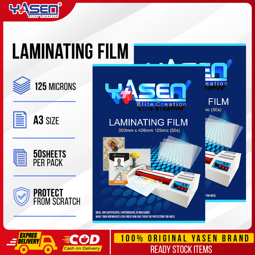 Yasen Laminating Film A3 (303mm x 426mm) 125 Microns | Shopee Philippines