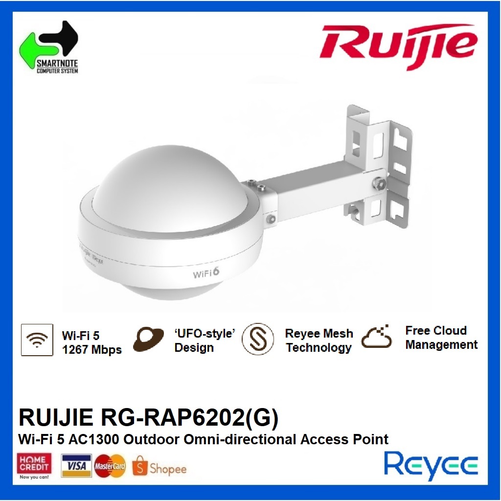 RUIJIE RG-RAP6202(G) Wi-Fi 5 AC1300 Outdoor Omni-directional Access ...