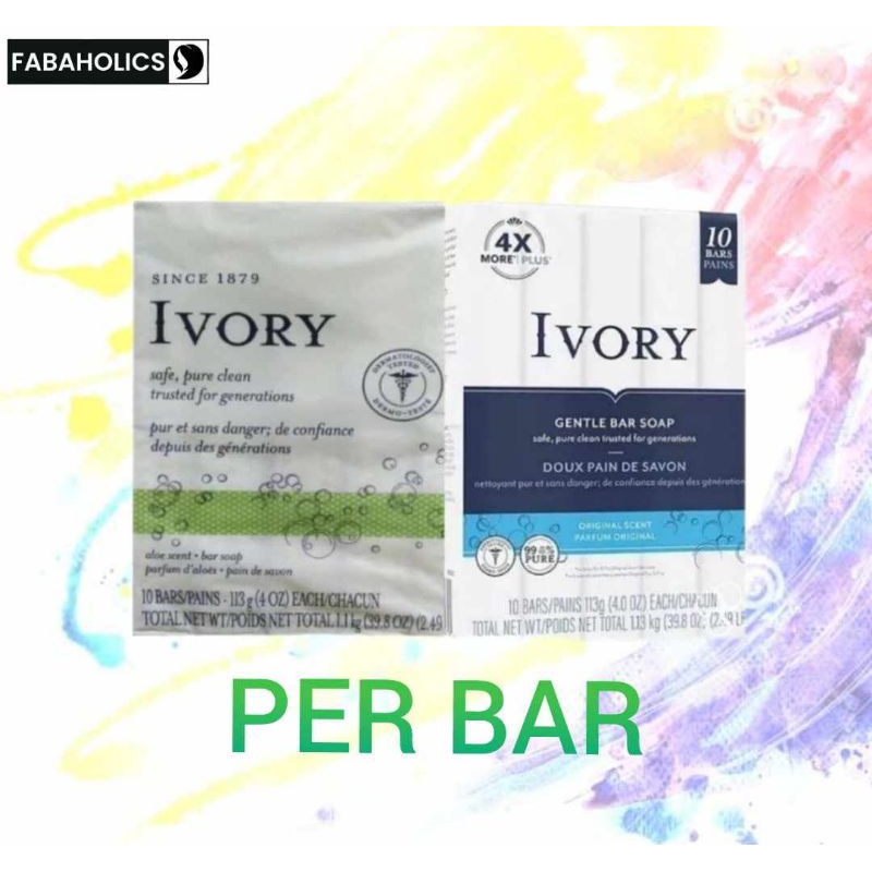 Sold per bar IVORY CLEAN SOAP ORIGINAL & ALOE SCENT 113G | Shopee ...