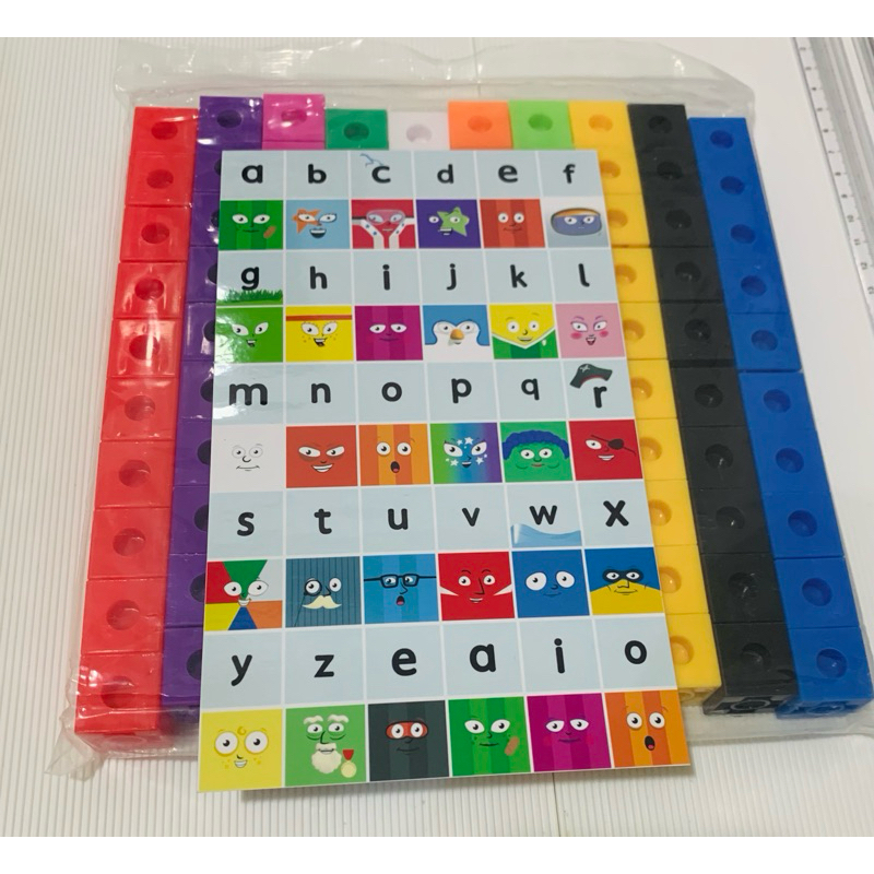 DIY Alphablocks or NumberBlocks Math STEM Linking Cubes with Stickers ...