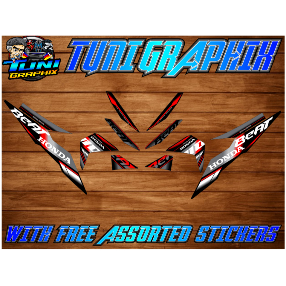 HONDA BEAT FI V2 PILIHAN WARNA DECALS with freebies | Shopee Philippines