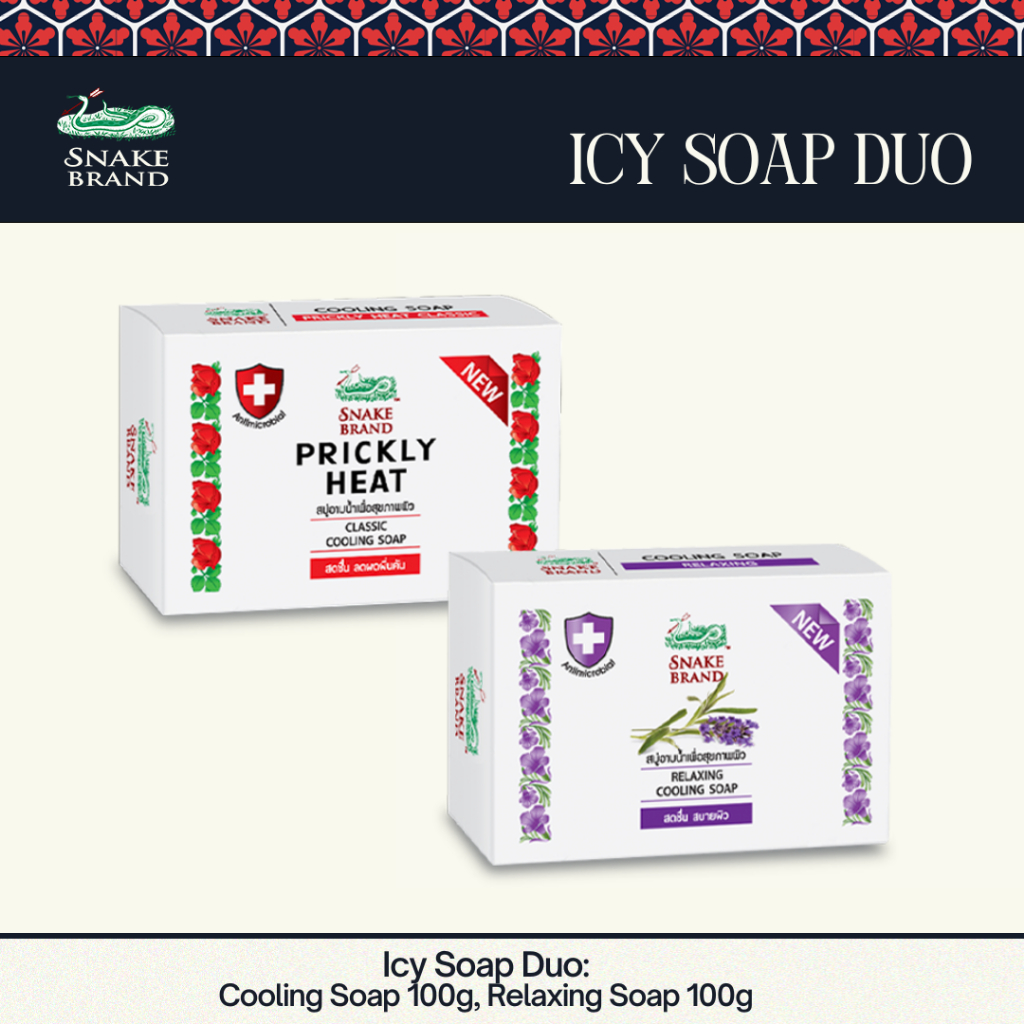 SNAKE Icy Soap Duo (100g Cooling Soap + 100g Relaxing Soap) | Shopee ...