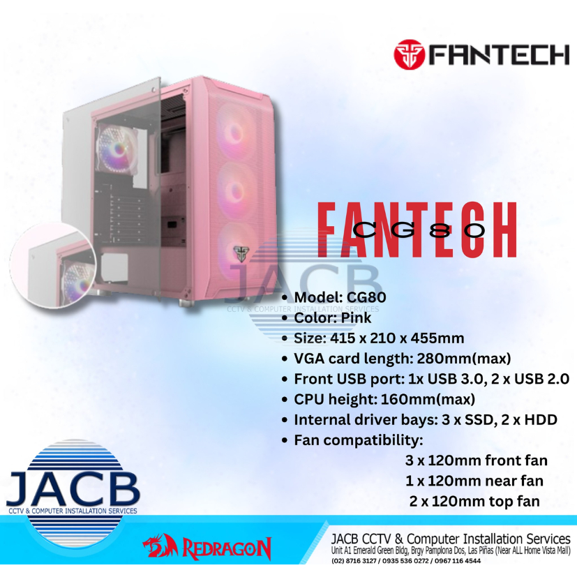 FANTECH Model: CG80 PINK CASE | Shopee Philippines