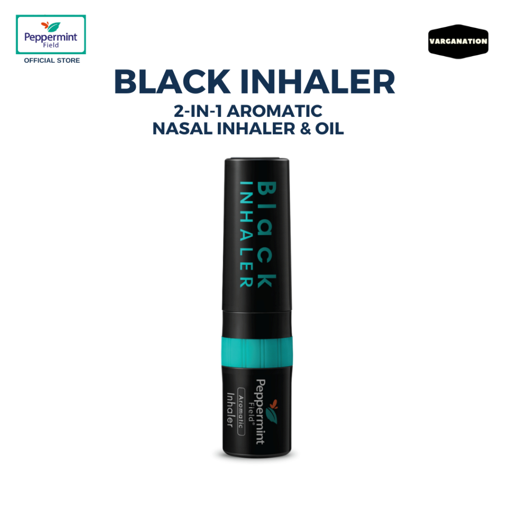 Peppermint Field Black Inhaler from Thailand - Authentic - Thai Nasal ...