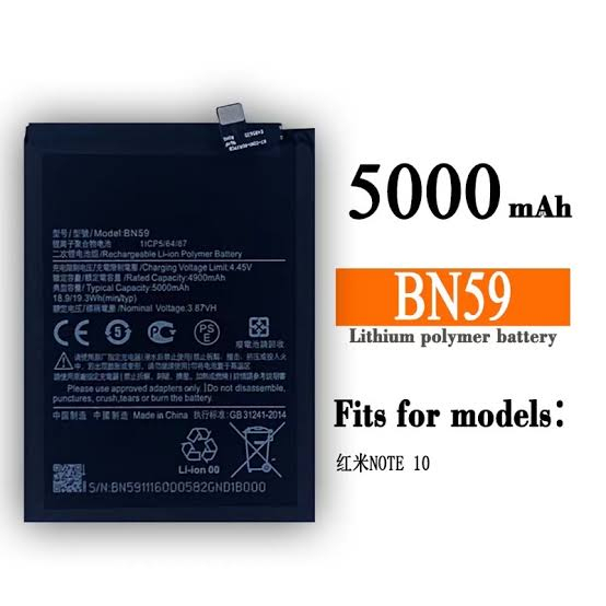 REDMI NOTE 10/ NOTE 10S BN59 Battery Replacement for Redmi | Shopee ...