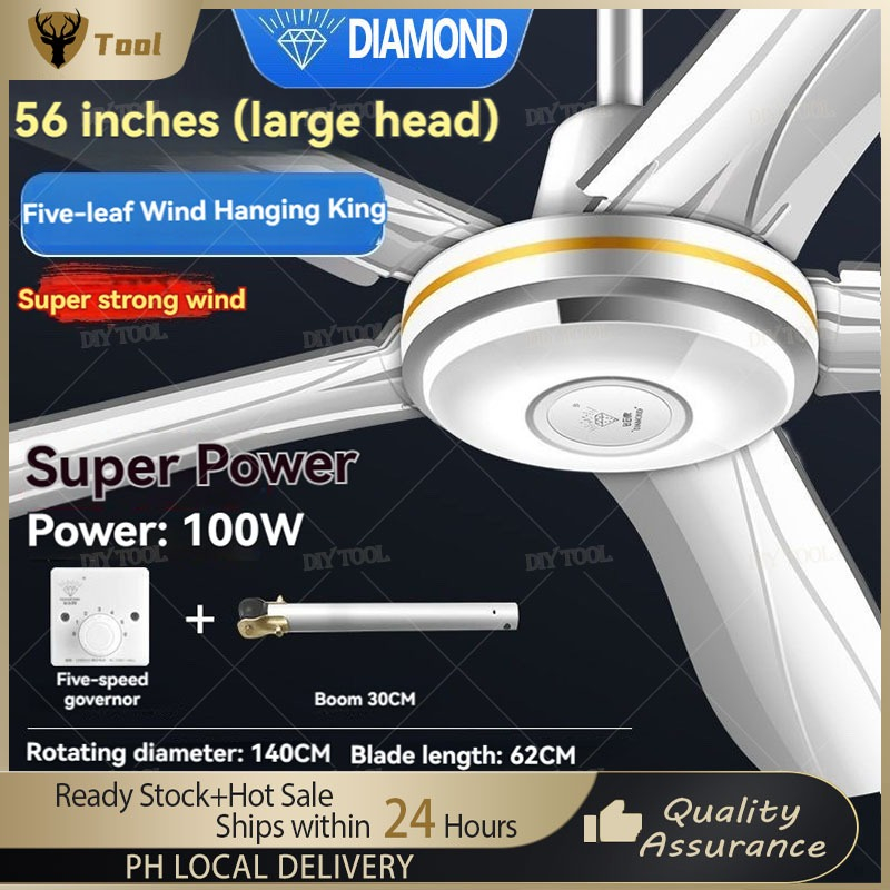 Diamond Ceiling Fan Stainless Steel 3 Blade 42/48/56 Inch Control ...