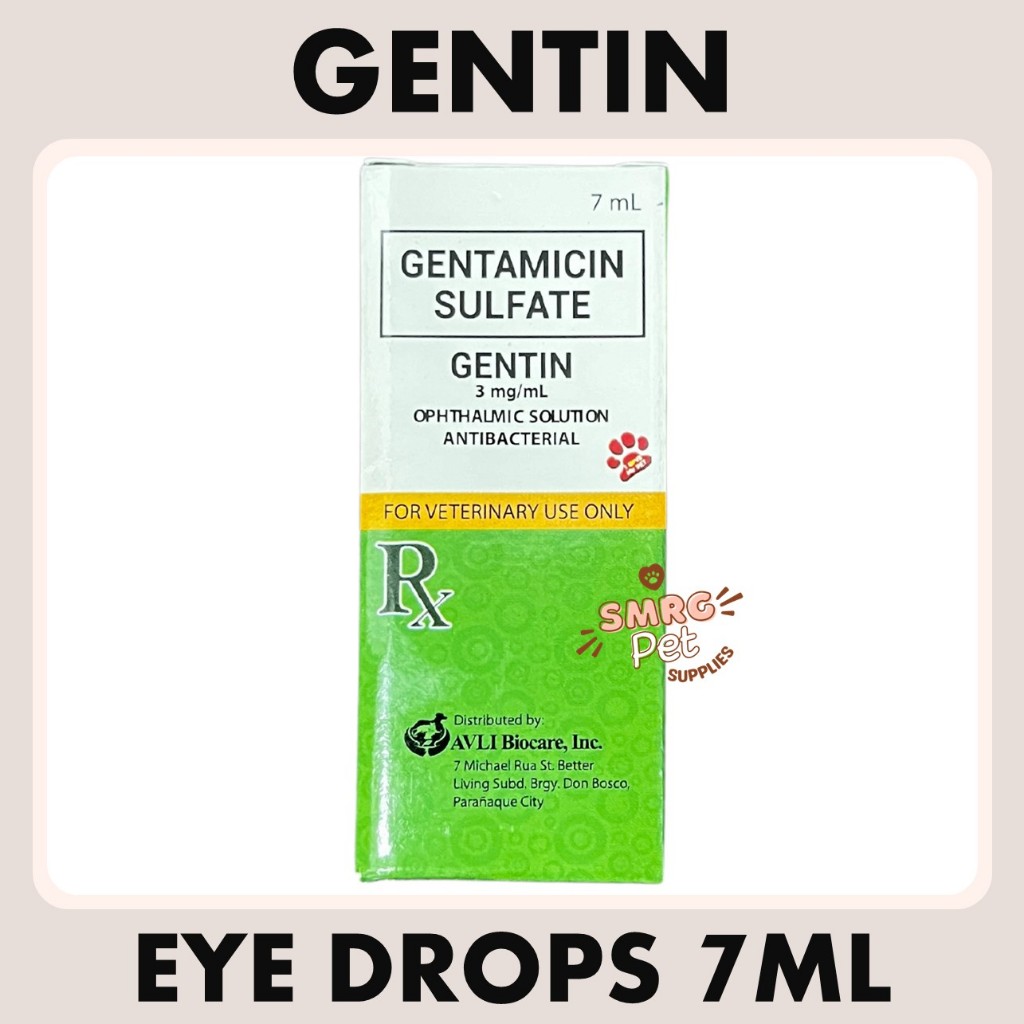 Gentin (Gentamicin Sulfate) Antibacterial Eye Drop Solution 7ml ...
