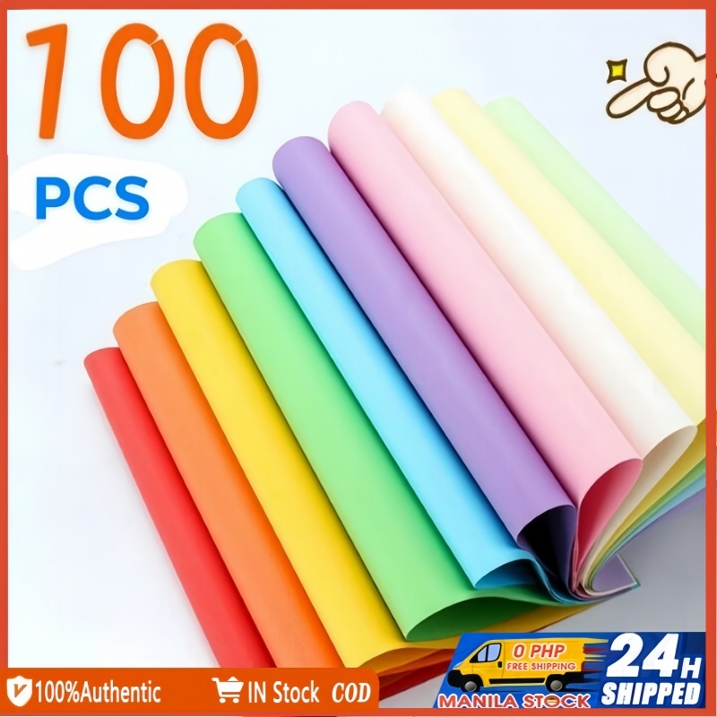 100 Sheets Value Pack DIY Folding Colored Paper Gifts Wrapper Origami ...