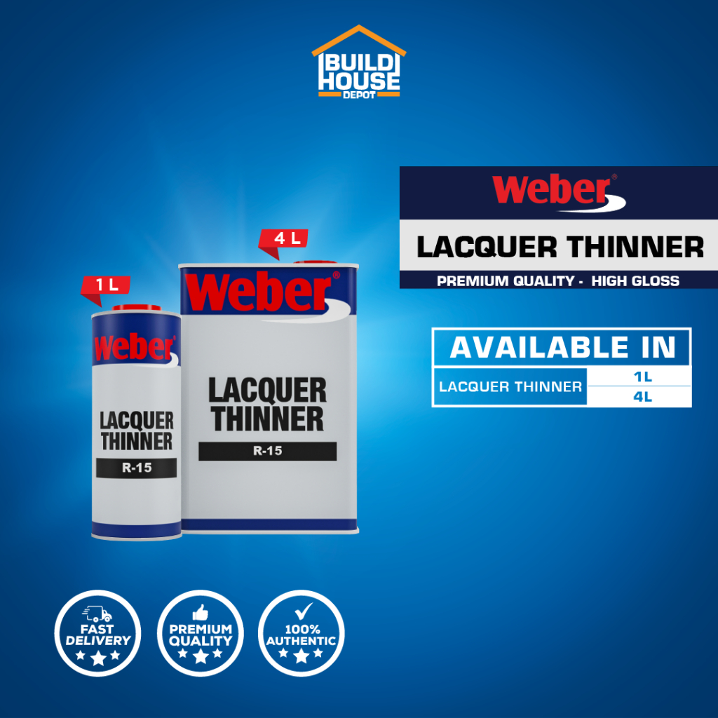 WEBER Premium High Gloss Lacquer Thinner - 4L | Shopee Philippines