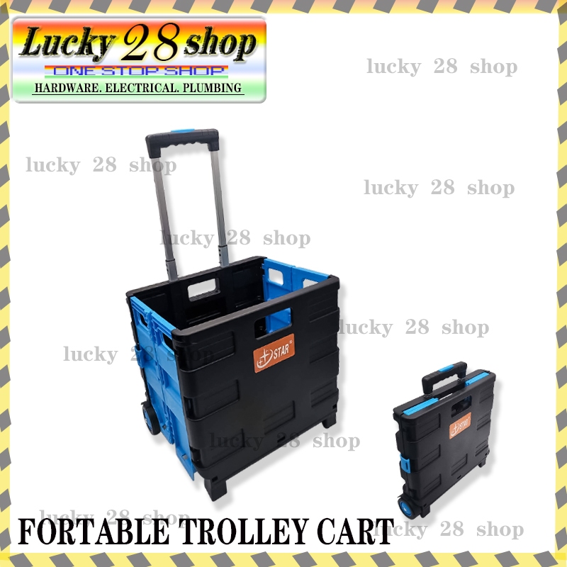 FOLDABLE TROLLEY BOX | COLLAPSIBLE HAND CARRY SHOPPING/GROCERY CART ...