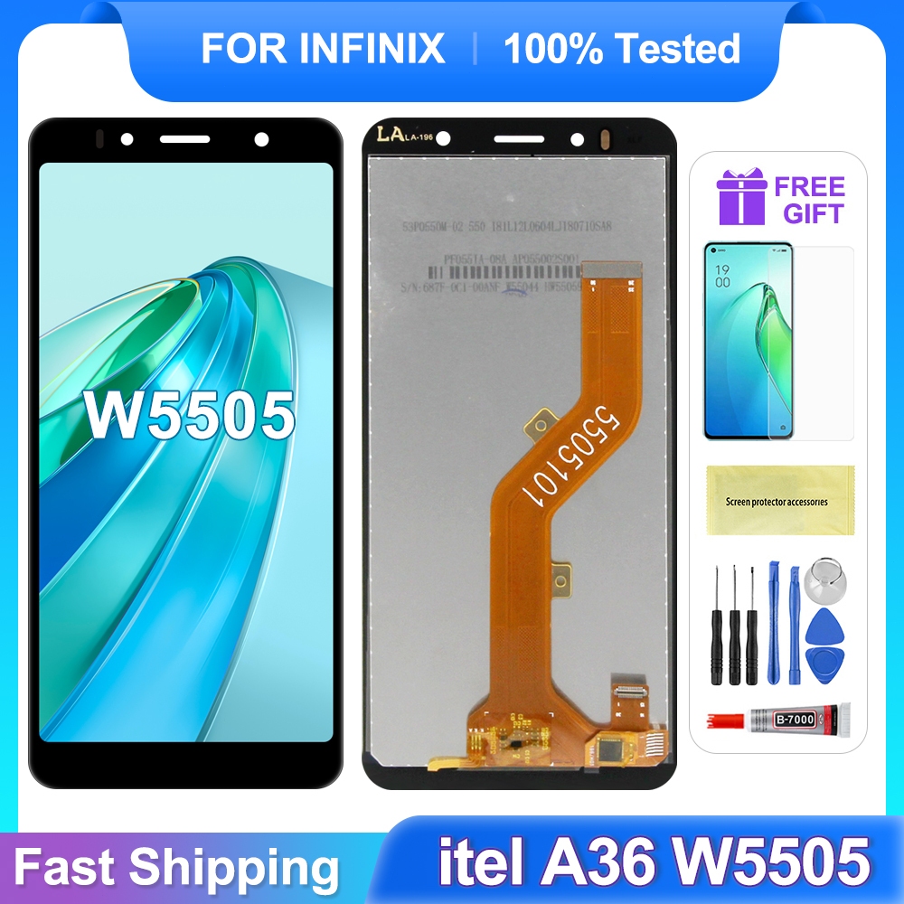 TFT LCD with Frame For Itel A36 W5505 LCD Display Touch Screen ...