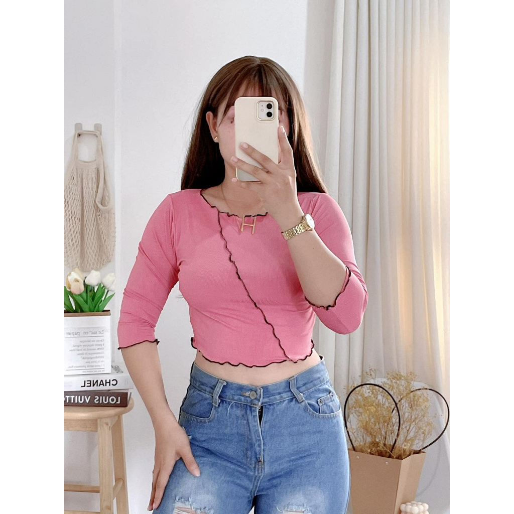 GSA Fiona 3/4 Plain Knitted Top/Crop top | Women's Clothing | Fit Small ...