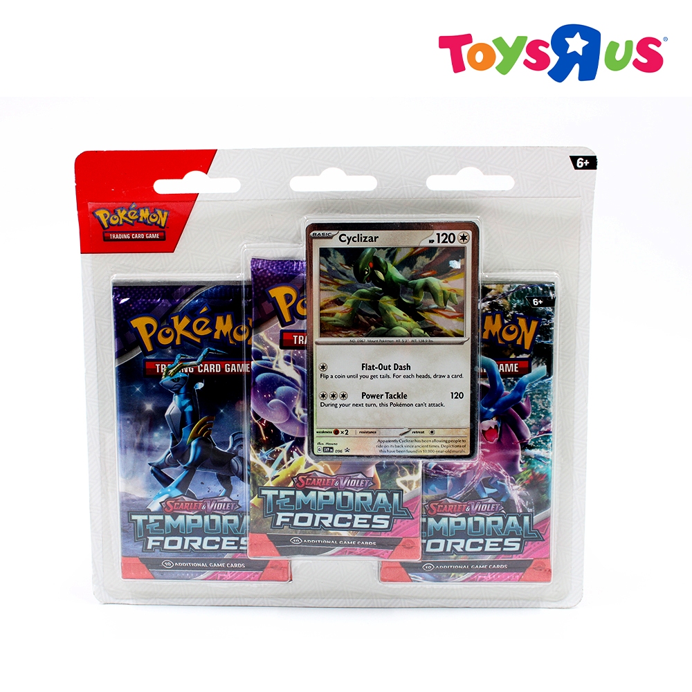 Trading Card Game Pokemon SV5 -Temporal Forces 3 Pack Blister [Cyclizar ...