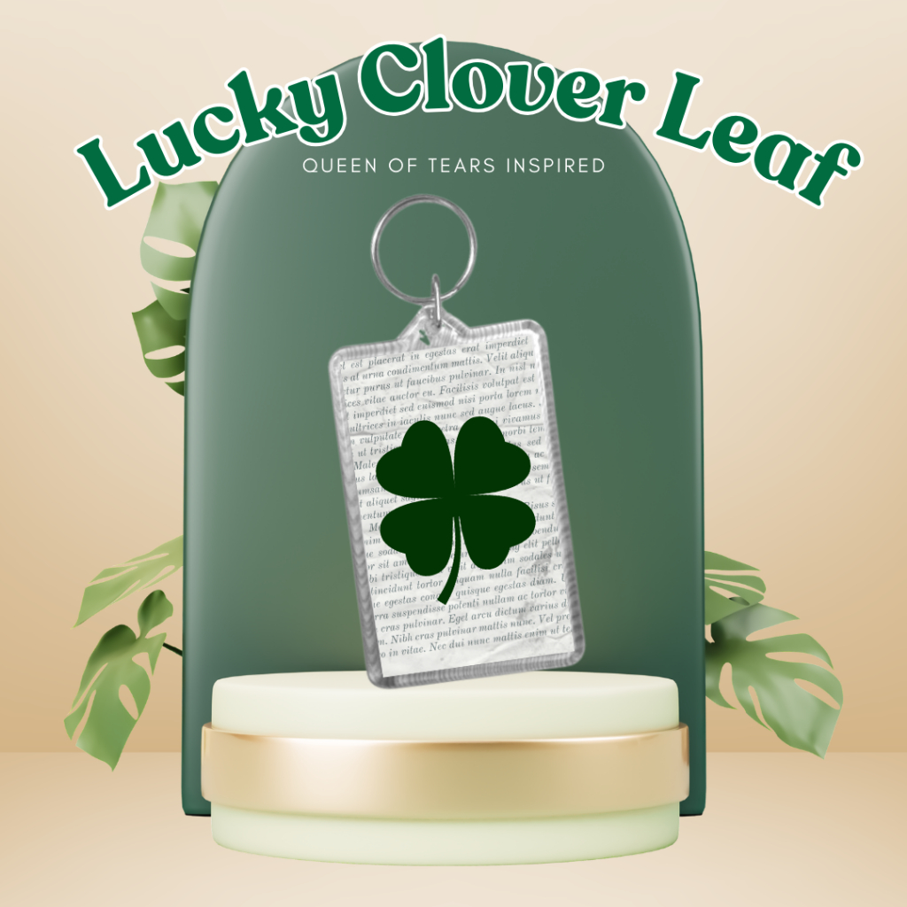 LUCKY 4 LEAF CLOVER QUEEN OF TEARS INSPIRED KEYCHAINS BAEK HYUN WOO ...