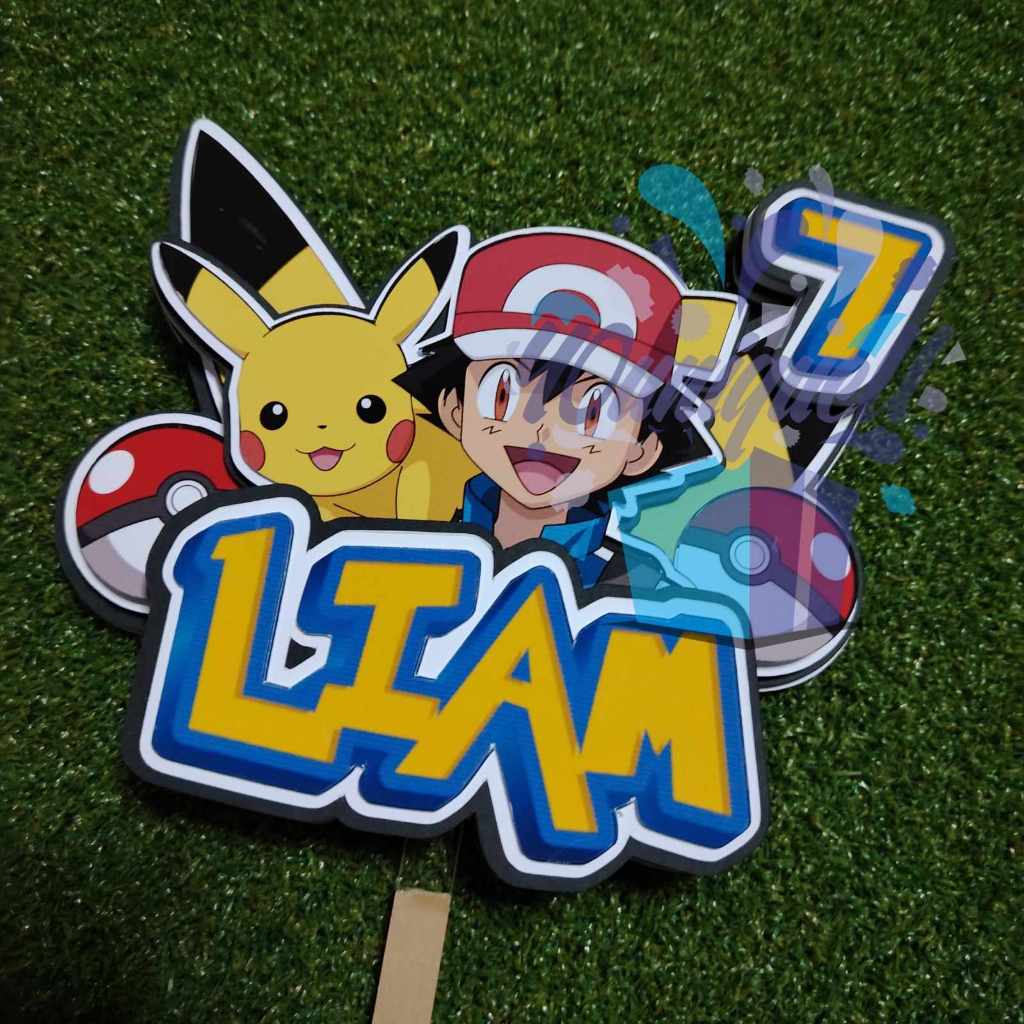 Pokemon Cake Topper (3d/Layered) | Shopee Philippines
