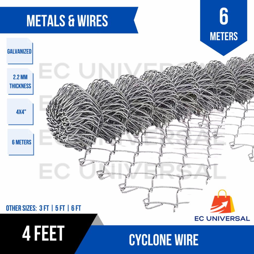 Cyclone Wire Mesh (4x4") 6 meters roll 4 Ft height | EC Universal ...