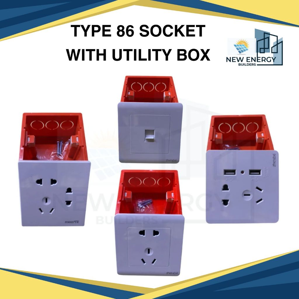 N.E.B || Type 86 Wall Outlets International Wall Sockets White & Wall ...