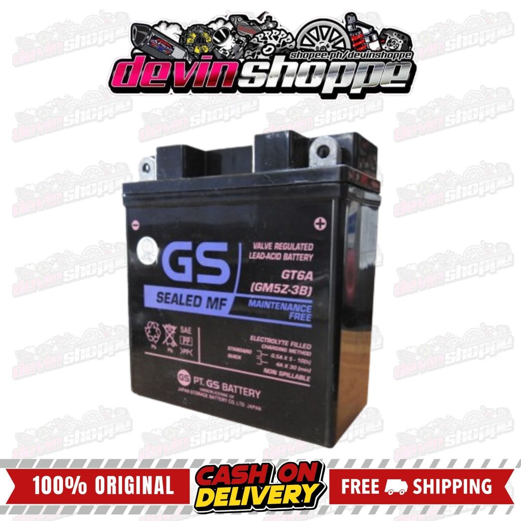 GS Battery GT6A (GM5Z-3B) Mio Sporty Old / Crypton / Raider J Crossover ...
