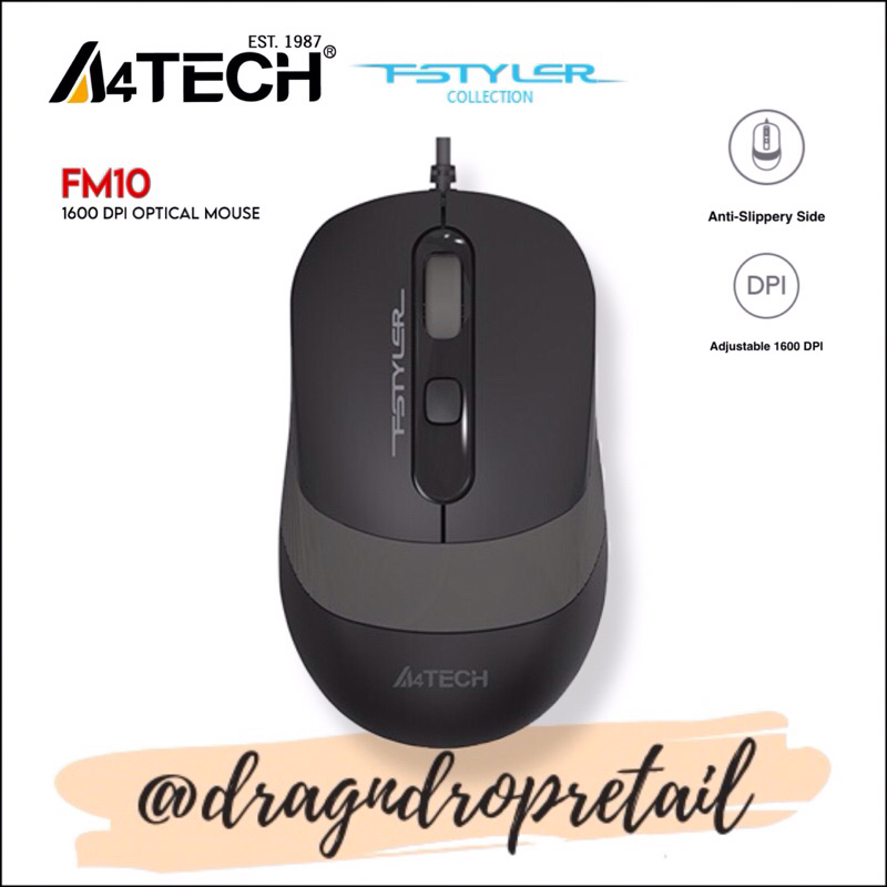 A4TECH FM10 FSTYLER 1600 DPI Wired Optical Mouse | Shopee Philippines