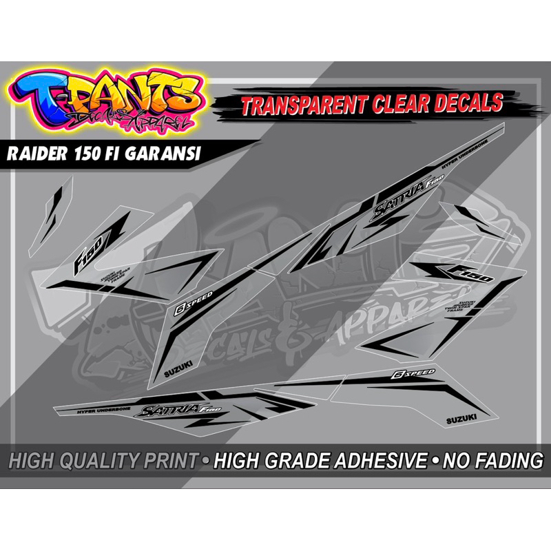 Raider 150 Fi Lines Transparent Clear Decals | Shopee Philippines