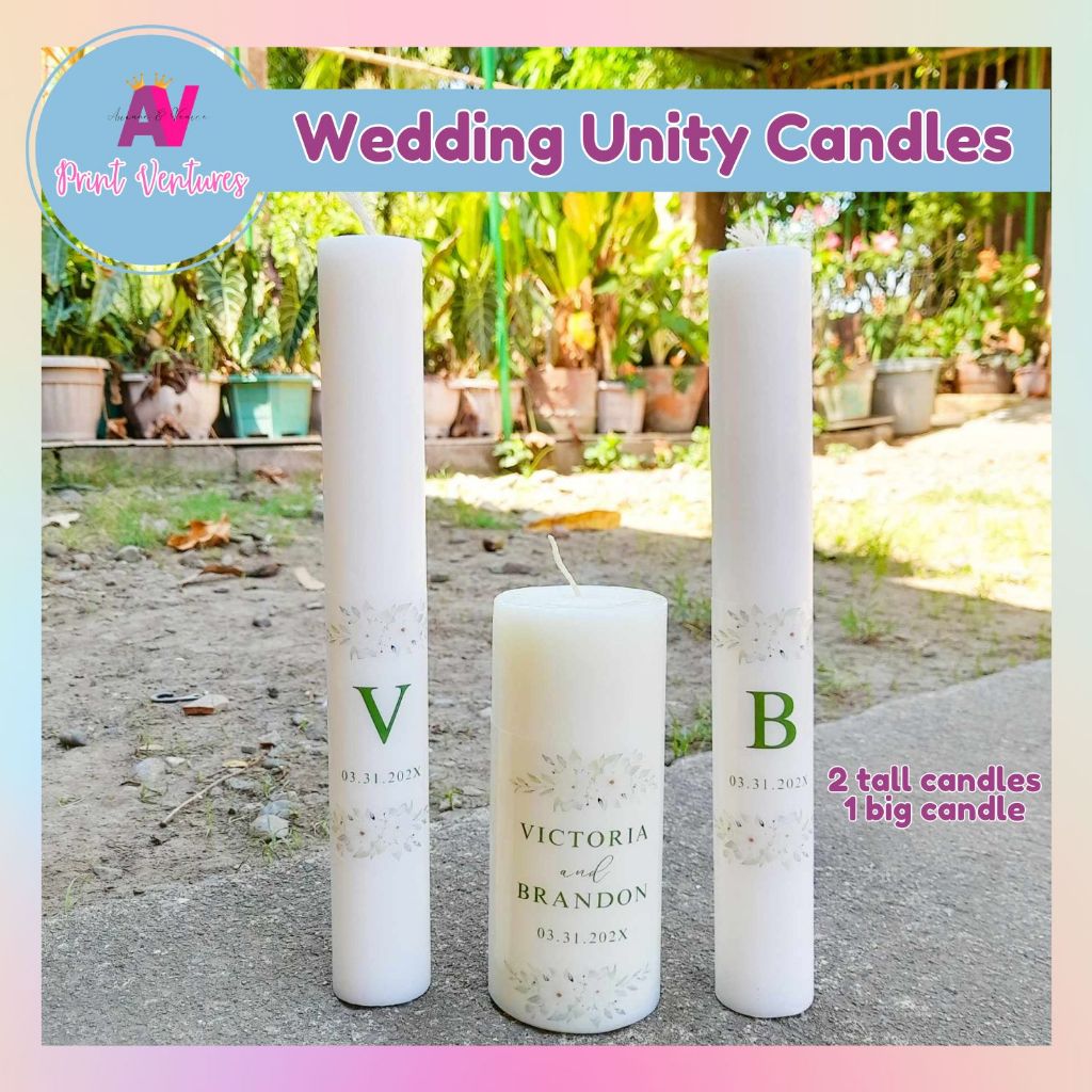 Personalized Wedding Unity Candle with Name for Ceremony Customized ...