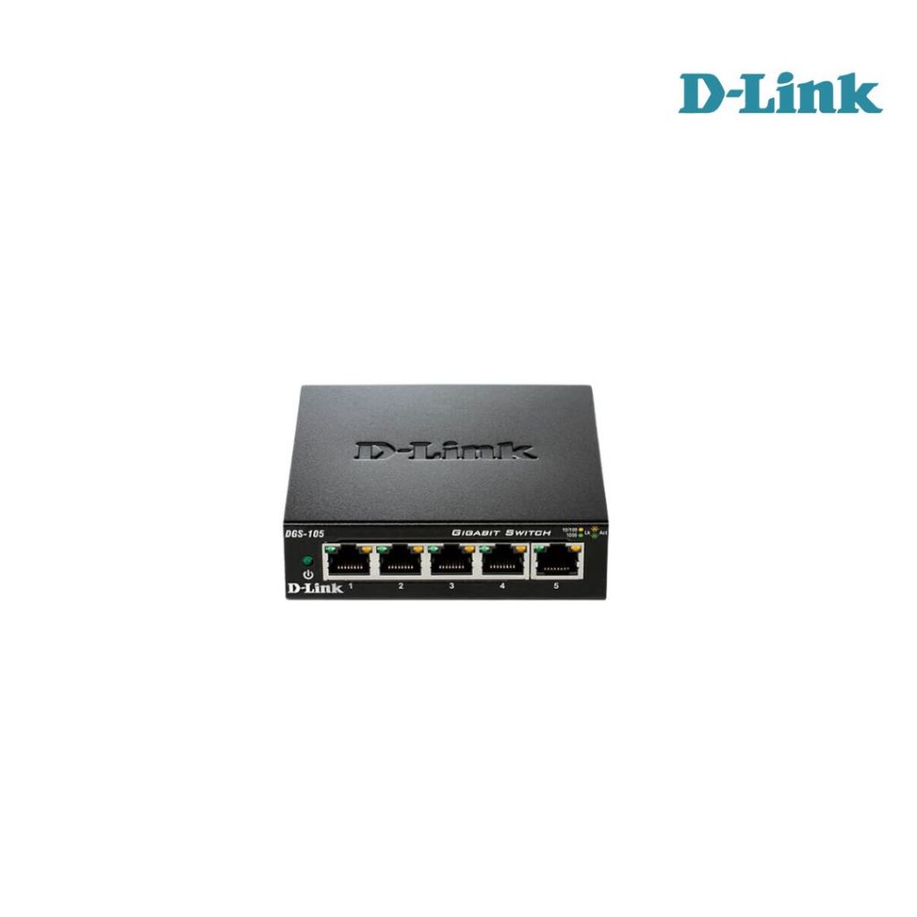 D-Link DGS-105 5-Port Gigabit Desktop Switch In Metal Casing | Shopee ...