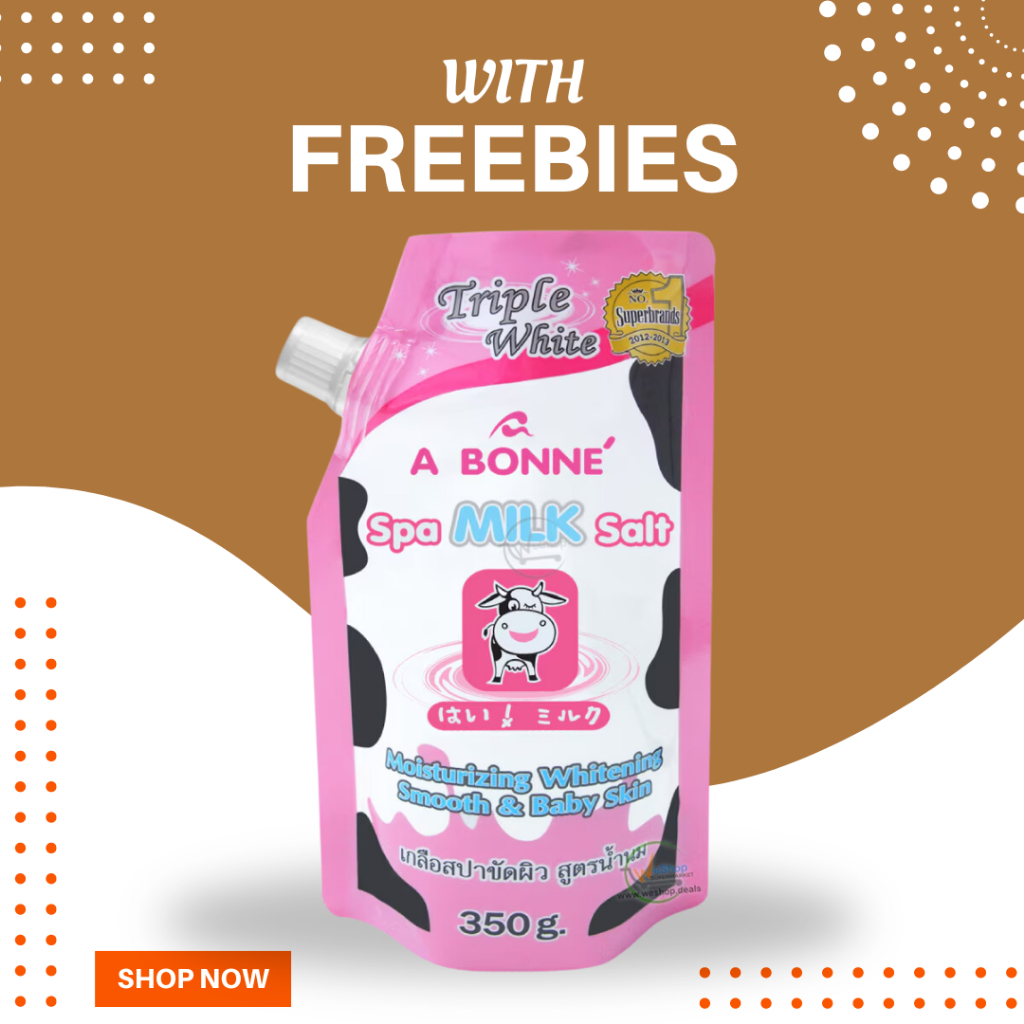 A Bonne Spa Milk Salt Whitening Body Scrub 350g Exfoliating ...