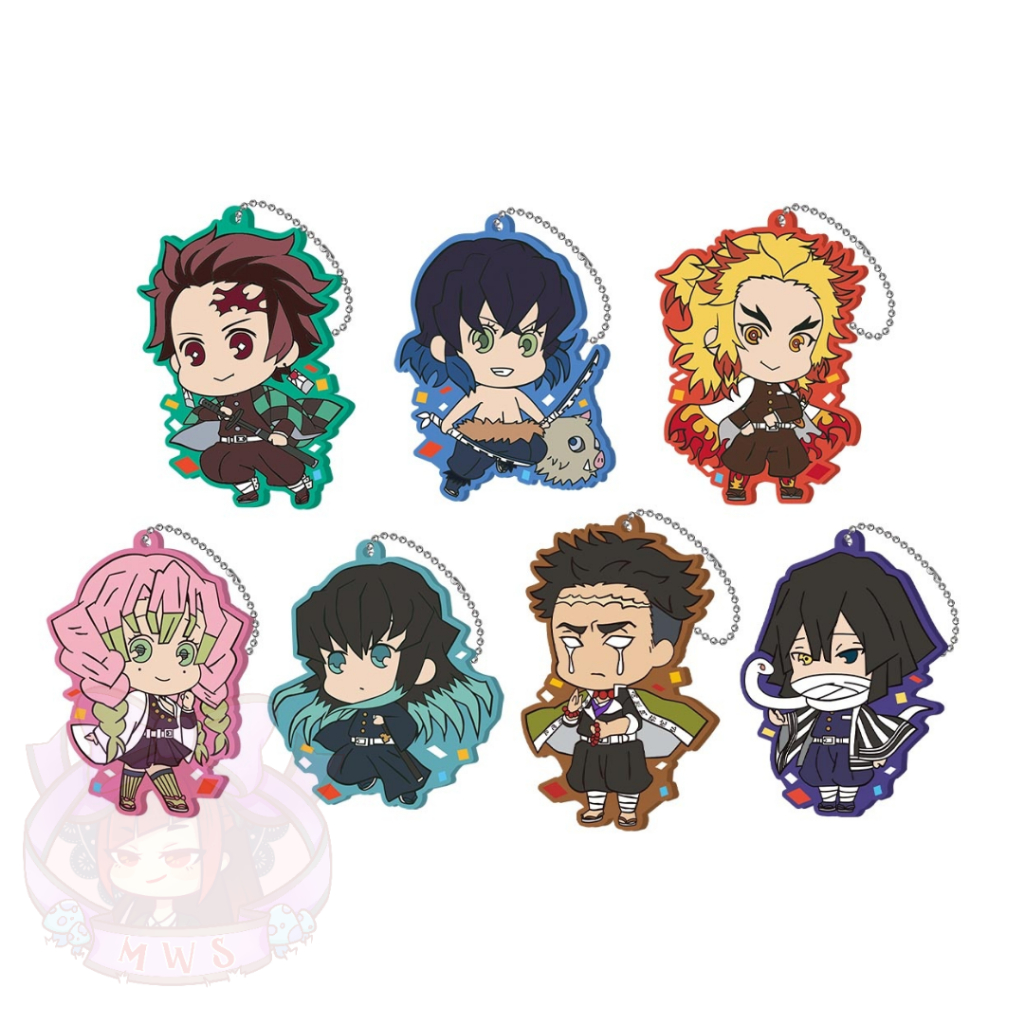 Demon Slayer / Kimetsu No Yaiba Mascot Rubber Strap Key Chain Batch 1 ...
