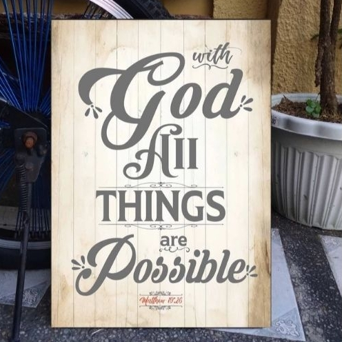 Wall Decor Home Decor With God All Things Are Possible Bible Verse ...