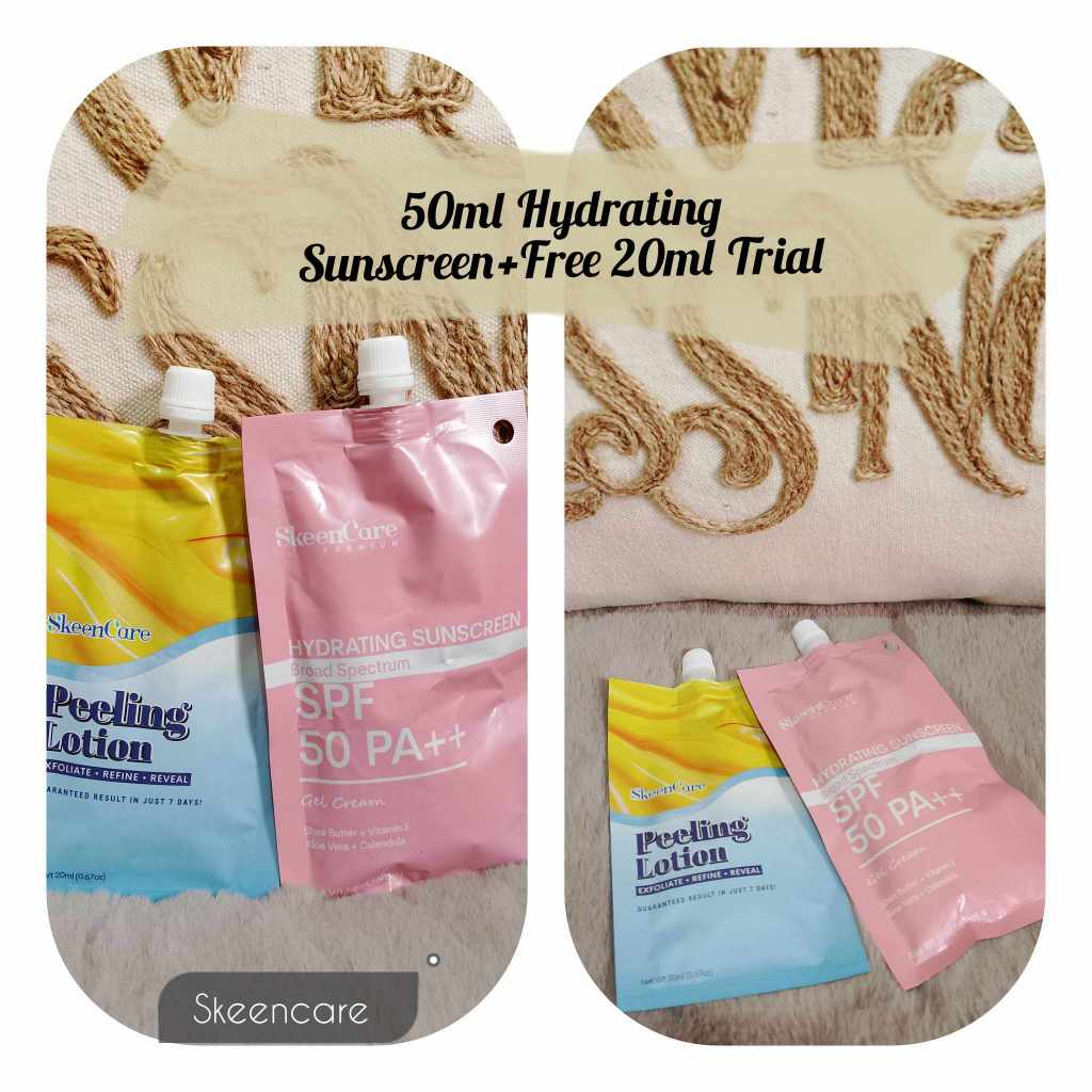 50ML SKEENCARE HYDRATING SUNSCREEN + FREE 20ML TRIAL PACK PEELING ...