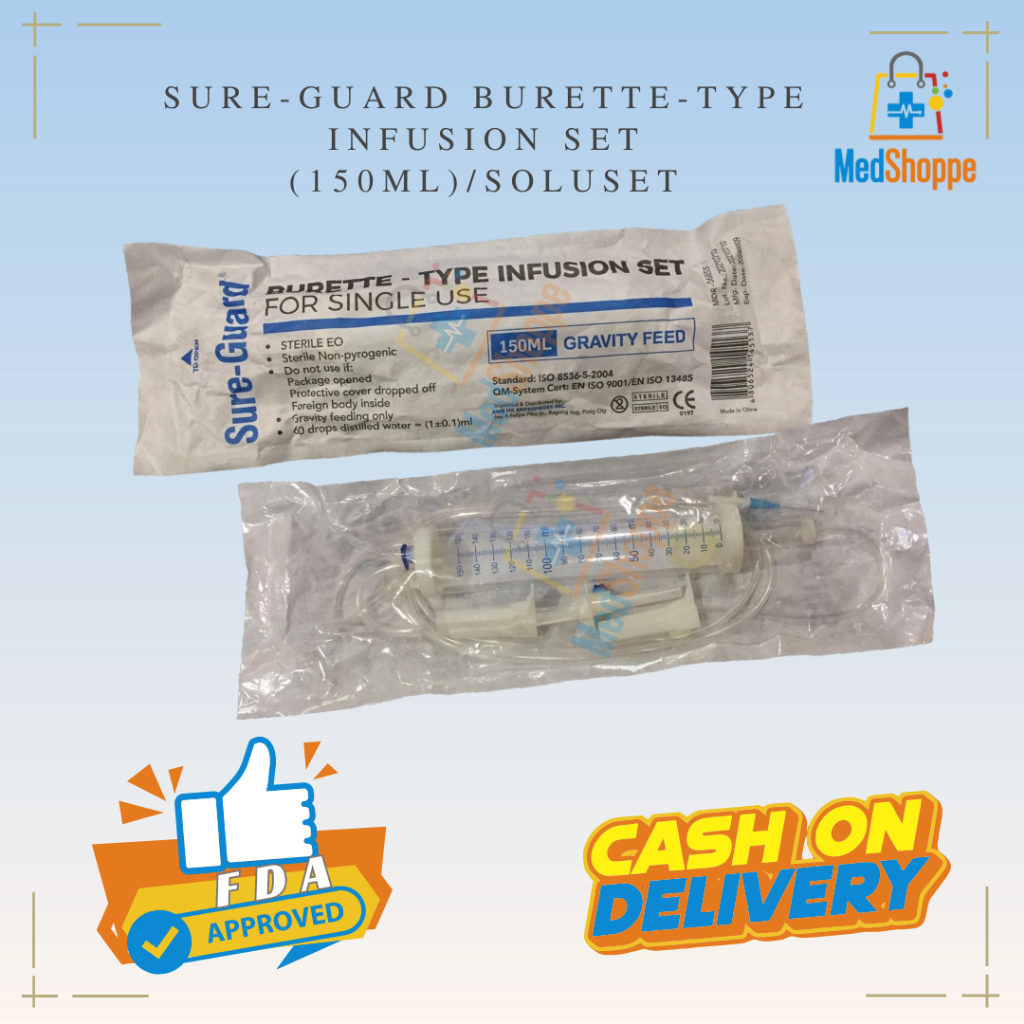 Sure-Guard Burette-Type Infusion Set (150mL)/Soluset | Shopee Philippines