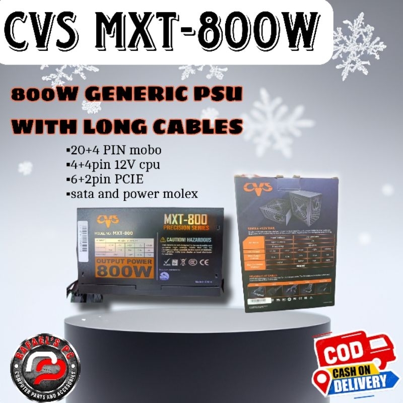 CVS MXT- 800W POWERSUPPLY | Shopee Philippines