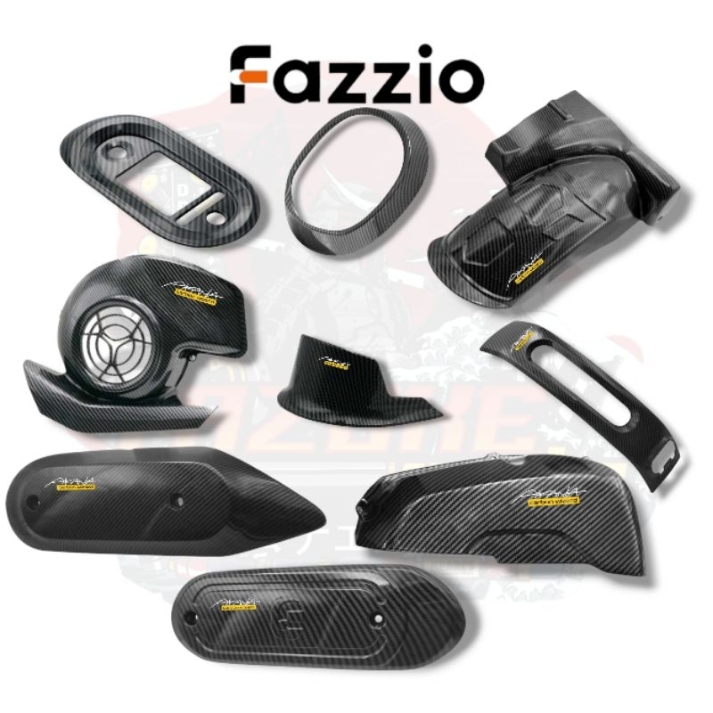 NEW! Yamaha Fazzio muffler cover, guage cover, airfilter cover, muffler ...