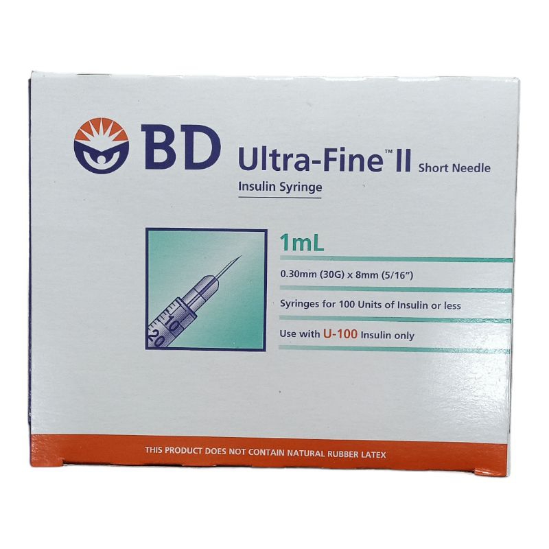 BD Ultra-Fine Insulin Syringe 1mL (30G)x 8mm | Shopee Philippines