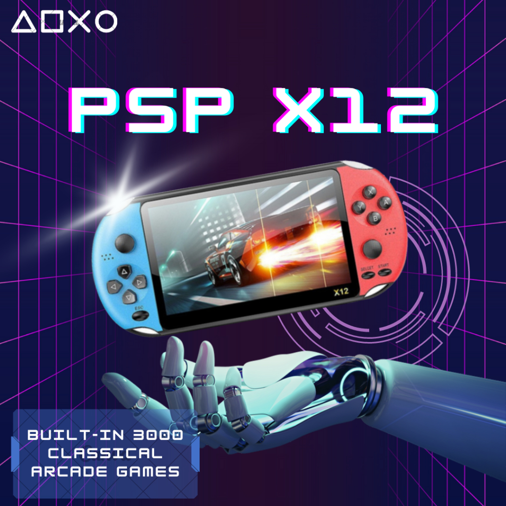 new PSP X12 Plus handheld game console 7inch high-definition large ...