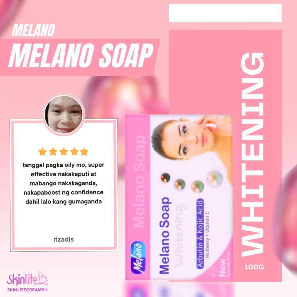 Melano Soap whitening with Arbutin & Kojic Acid for dark spots pekas ...