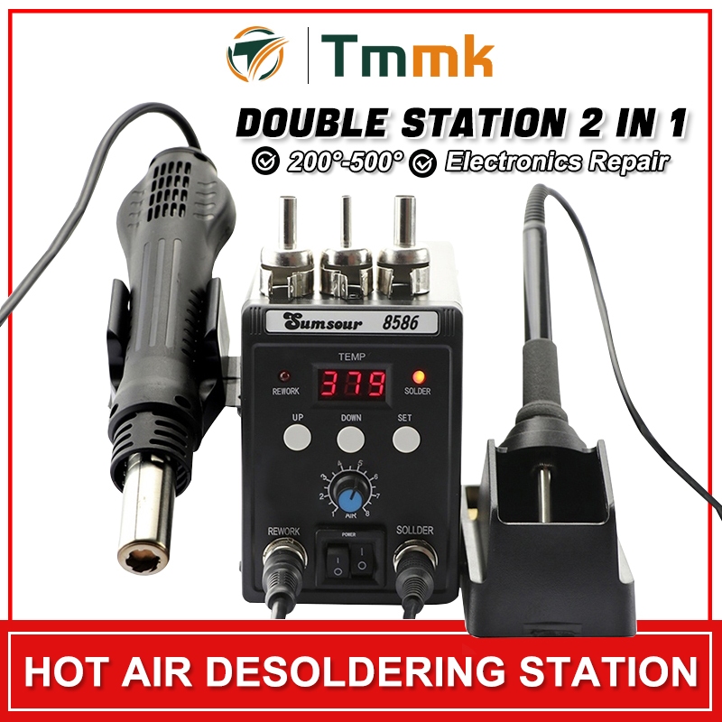 Electric Soldering Station 2 In 1 With Hot Air Blower And Desoldering ...