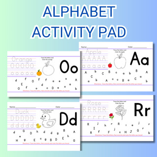 Alphabet Activity Pad Alphabet Tracing, Coloring, Identifying Alphabet ...