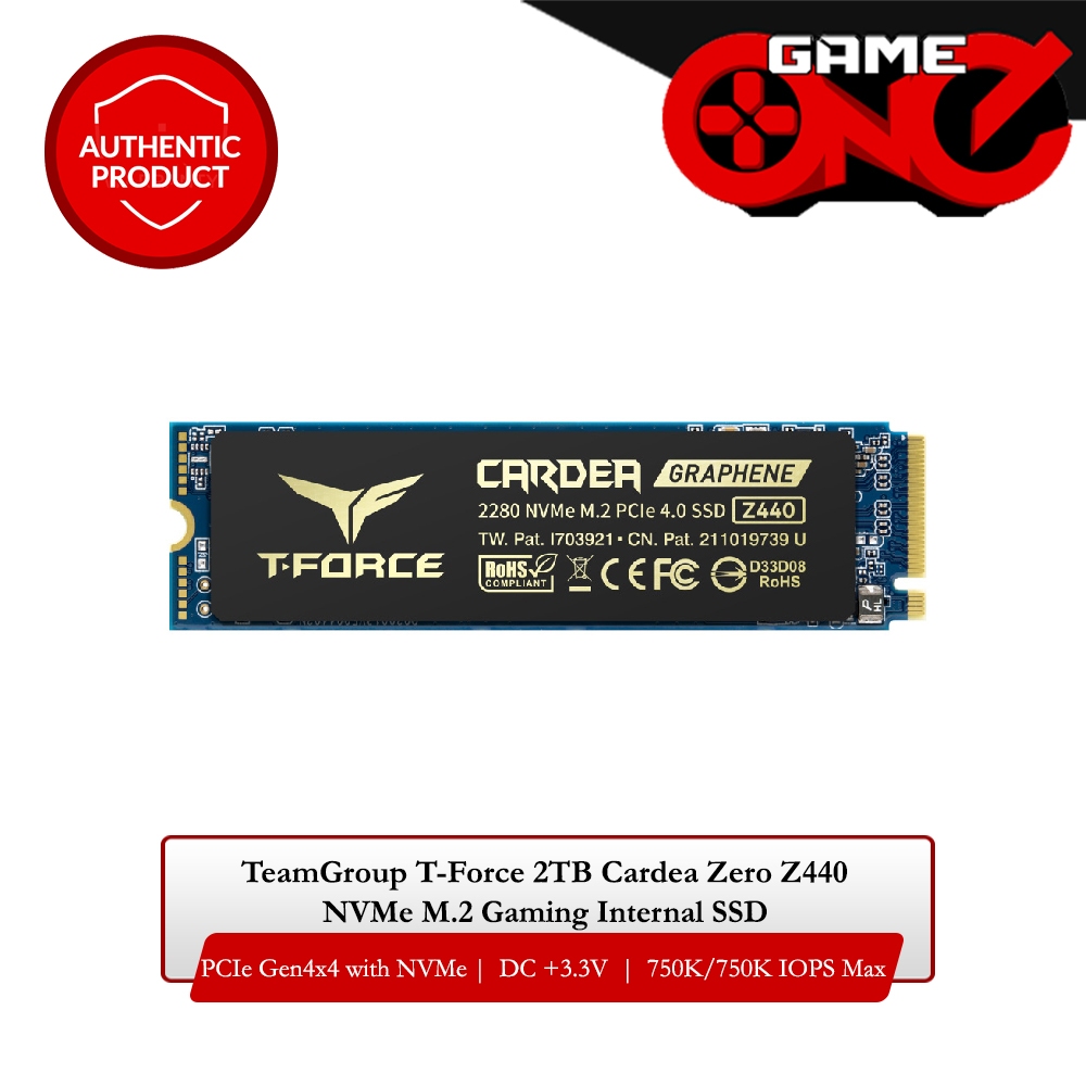 TeamGroup T-Force 2TB Cardea Zero Z440 NVMe M.2 Gaming Internal SSD ...