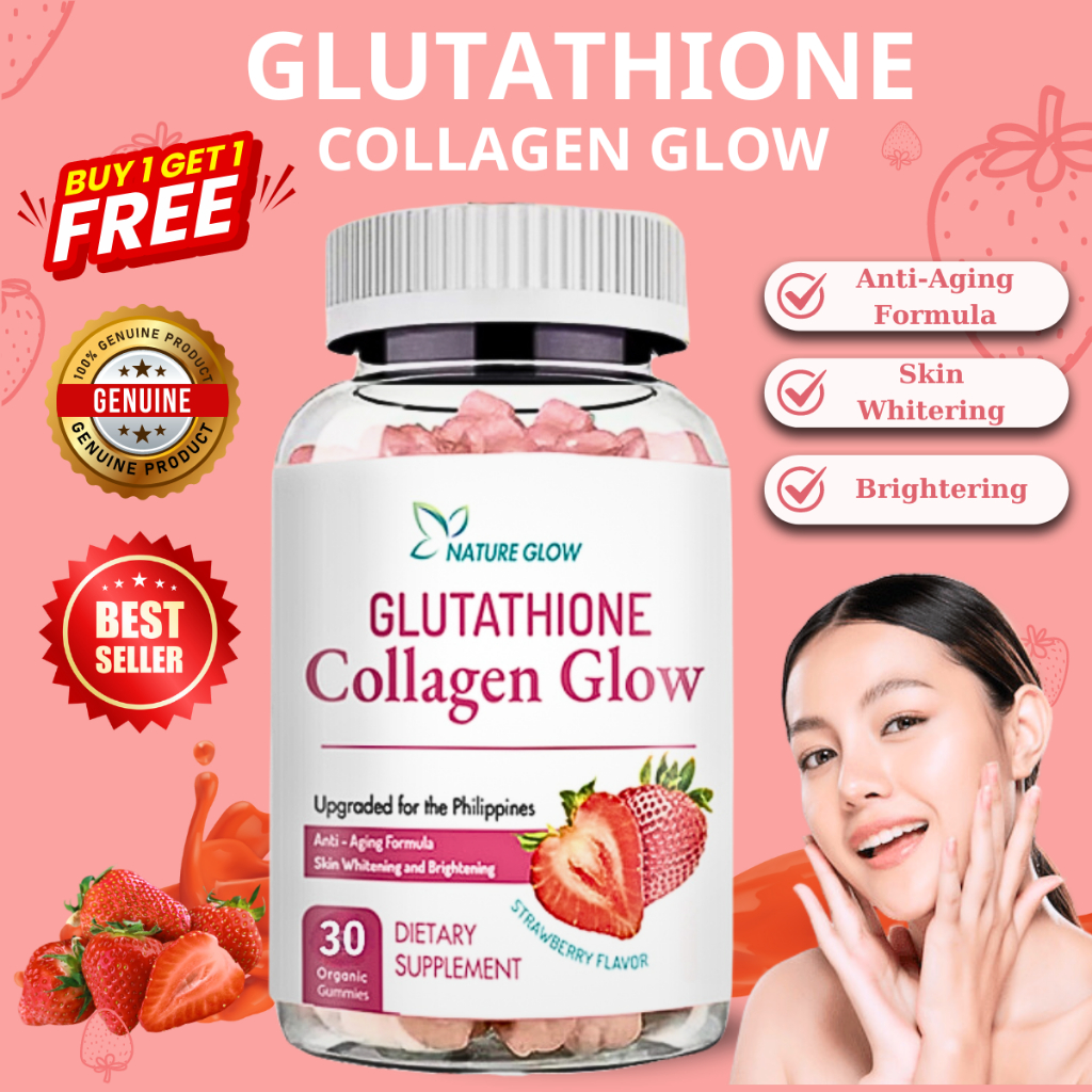 Nature Glow Glutathione Collagen Glow Gummies Original Anti-Aging ...