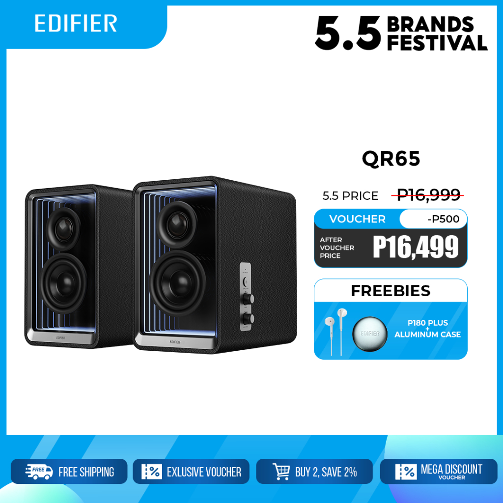 EDIFIER QR65 (halo 2.0) – EDIFIER's most special shelf speaker | Shopee ...