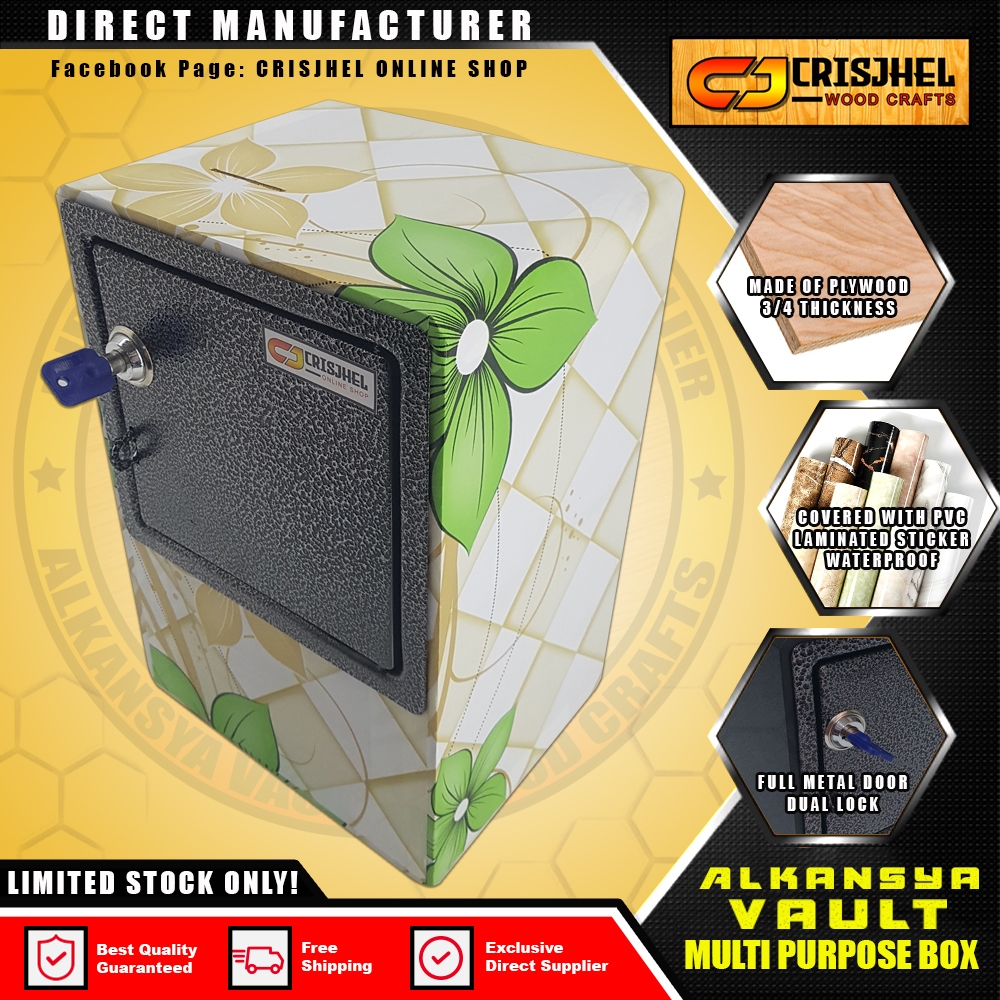 BIG - Floral Customized Design Alkansya Vault & Multipurpose Safety Box ...