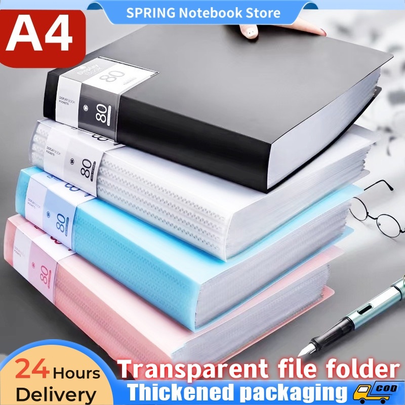 A4 Transparent File Folder Multi-layer Document Organizer Clear Book ...