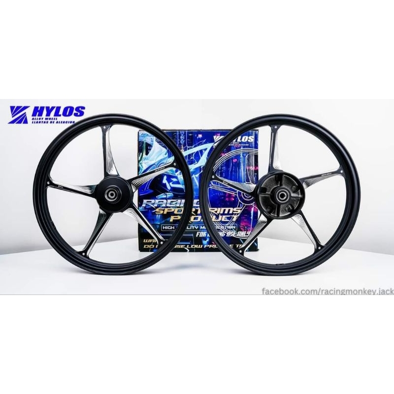 HYLOS CNC ALLOY 5 SPOKES MAGS 3E DESIGN FOR YAMAHA SNIPER 150 / 155 ...