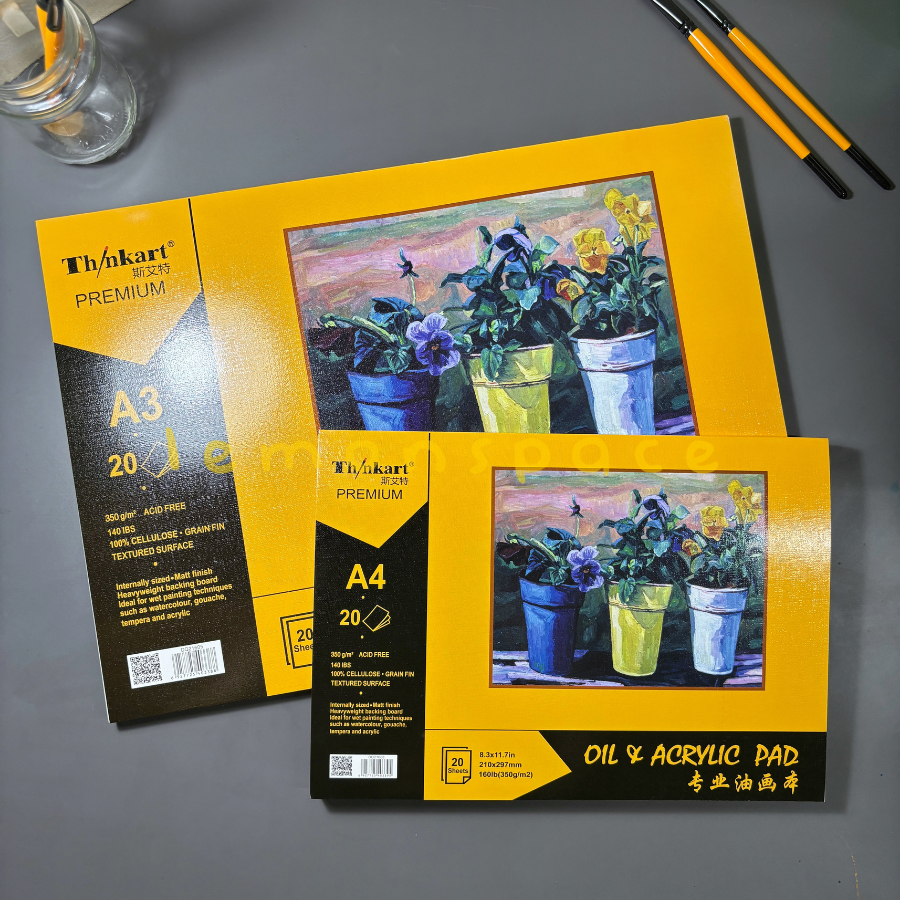 350gsm A3 A4 LESPI Watercolor, Gouache, Tempera, Oil and Acrylic Pad ...